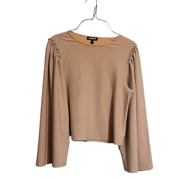 Express | Tops | Express Blush Pink Sparkle Top | Poshmark
